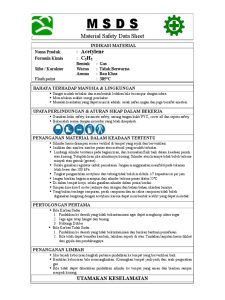 Apa itu Lembar Data Keselamatan Bahan (LDKB)/(MSDS)